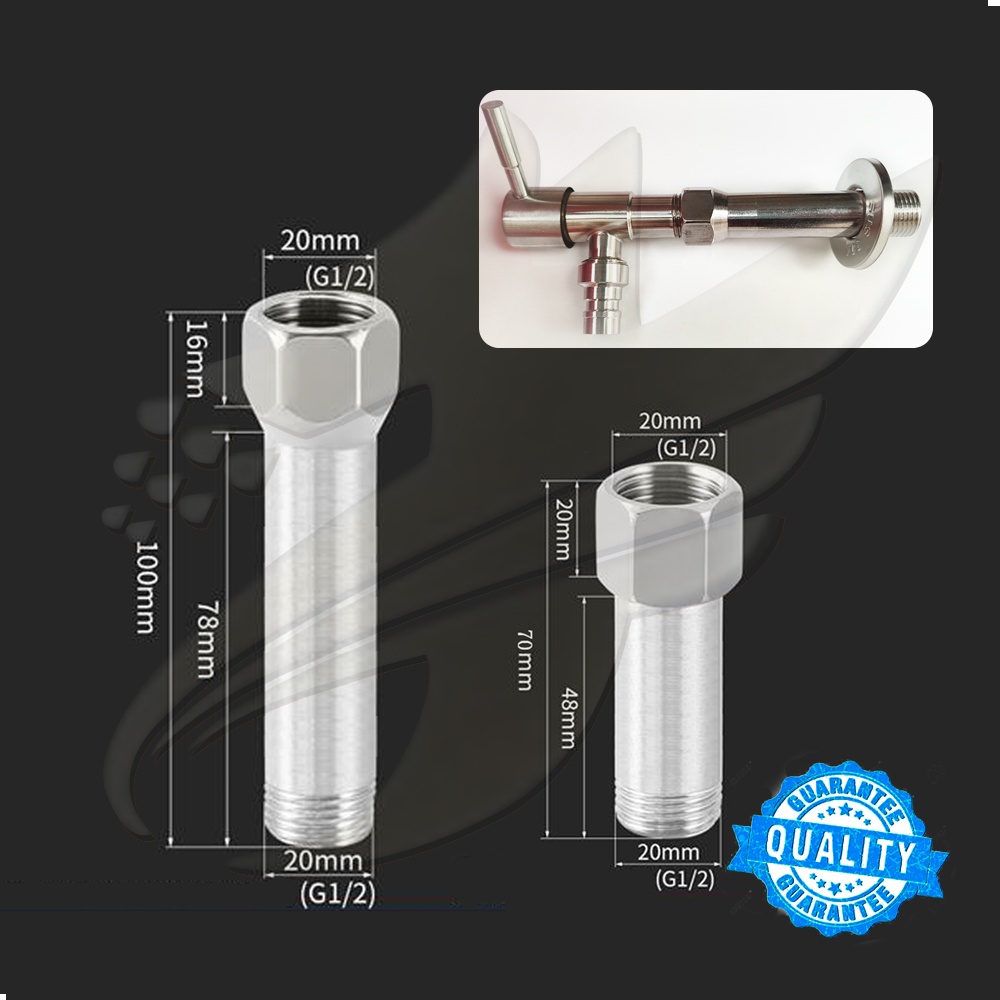 Stainless Faucet Extenders Extension Shower Arm Extender Tube Shower ...