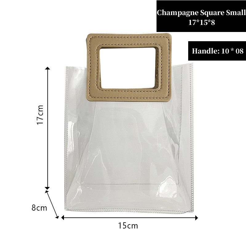 PVC handbag,Small square handletransparent plastic bag, net red handbag ...