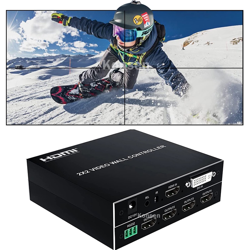 Video Wall Controller 2X2 Image Splicing Controller 1X2 1X4 2X1 3x1 4 ...