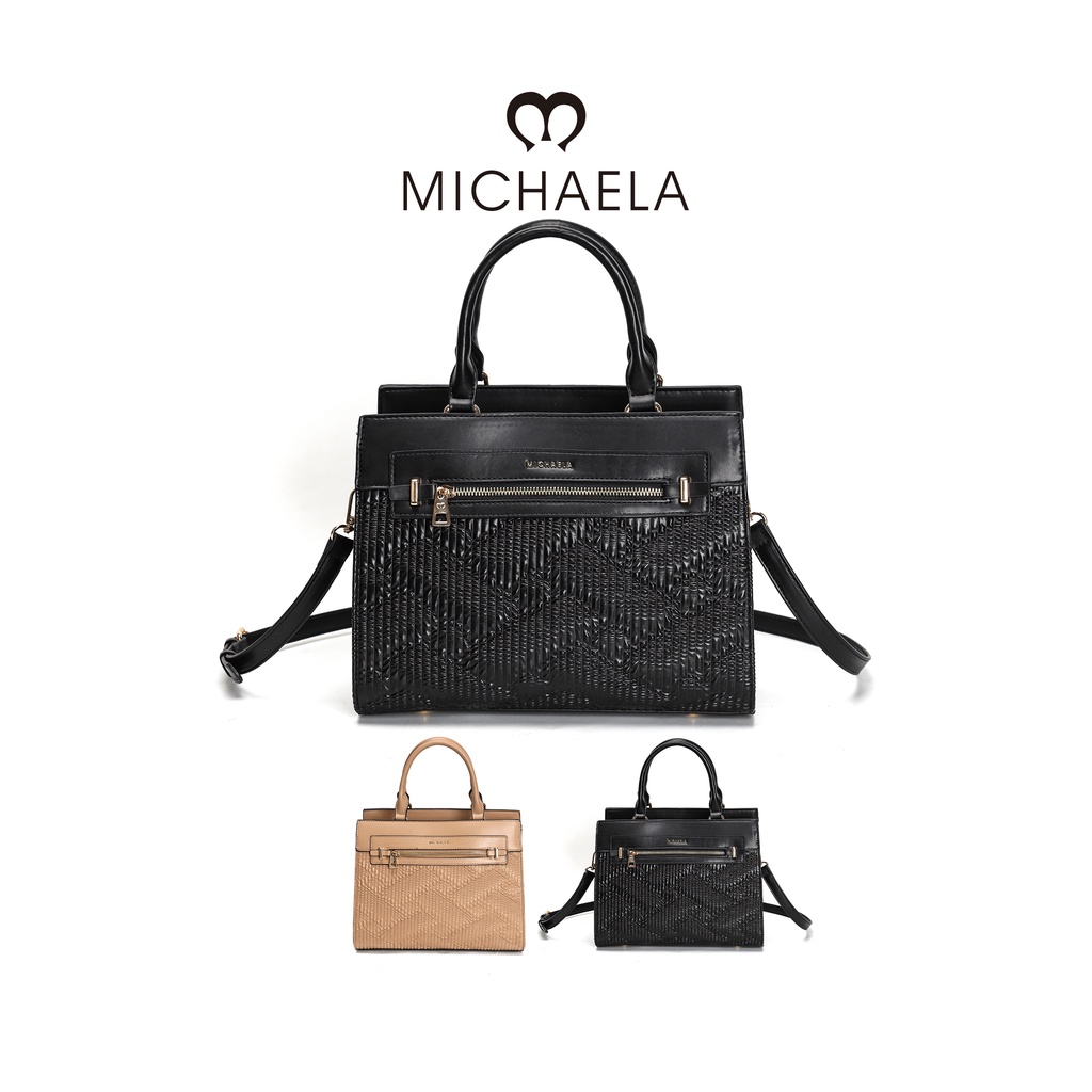MICHAELA Satchel Bag for Women Irregular Embossed Work Dating Travel ...