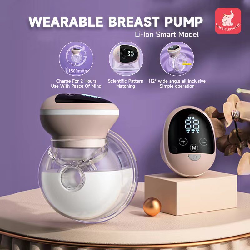 Wearable electric breast pump hands-free invisible automatic breast ...