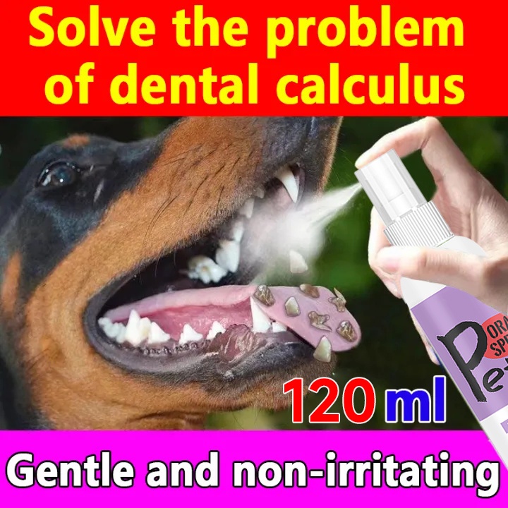 Pet Dental Spray Oral Deodorant Spray Cat Dog Teeth Bad Breath ...