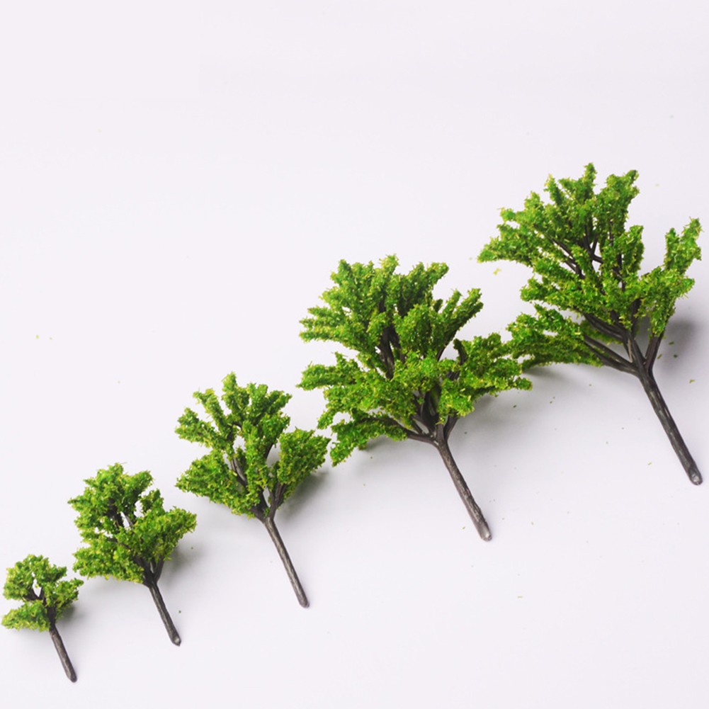 20Pcs Model Trees HO Scale Park Scenery Train Railroad Plastic Tree ...