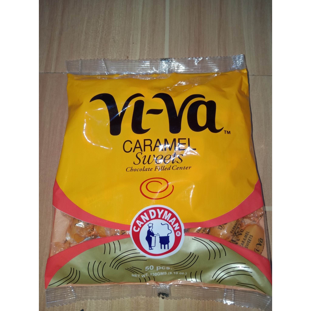 Viva Caramel Sweets Chocolate Filled Candy 50 pcs 230 grams | Shopee ...