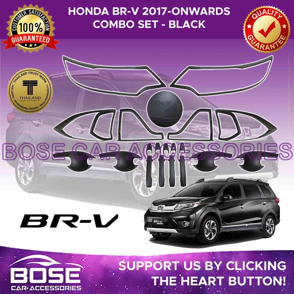 Honda BR-V / Brv Garnish Cover Set Black Chrome 2017 - 2022 / Honda BRV ...