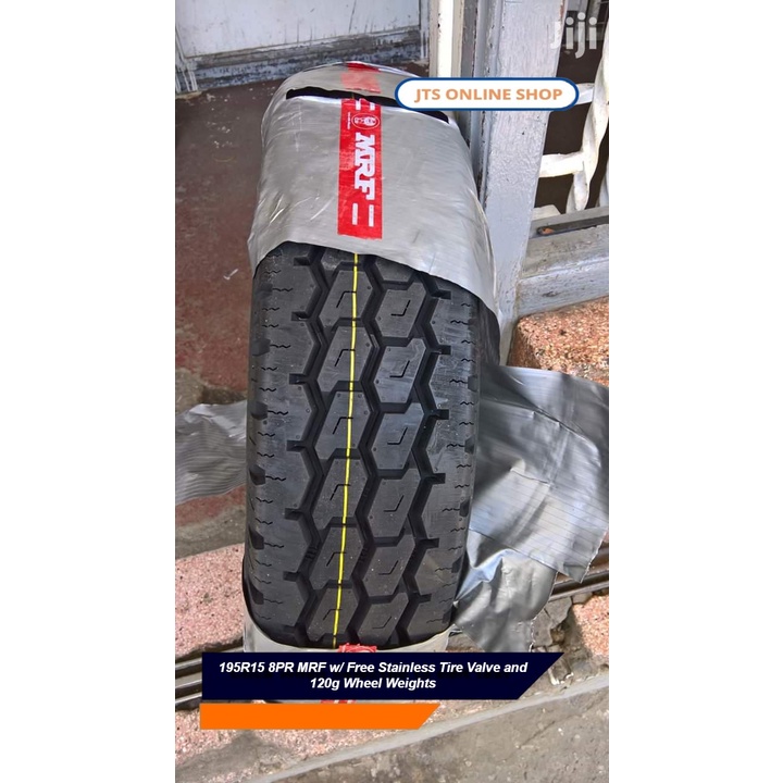 195R15 8PR MRF w/ Free Stainless Tire Valve and 120g Wheel Weights ...