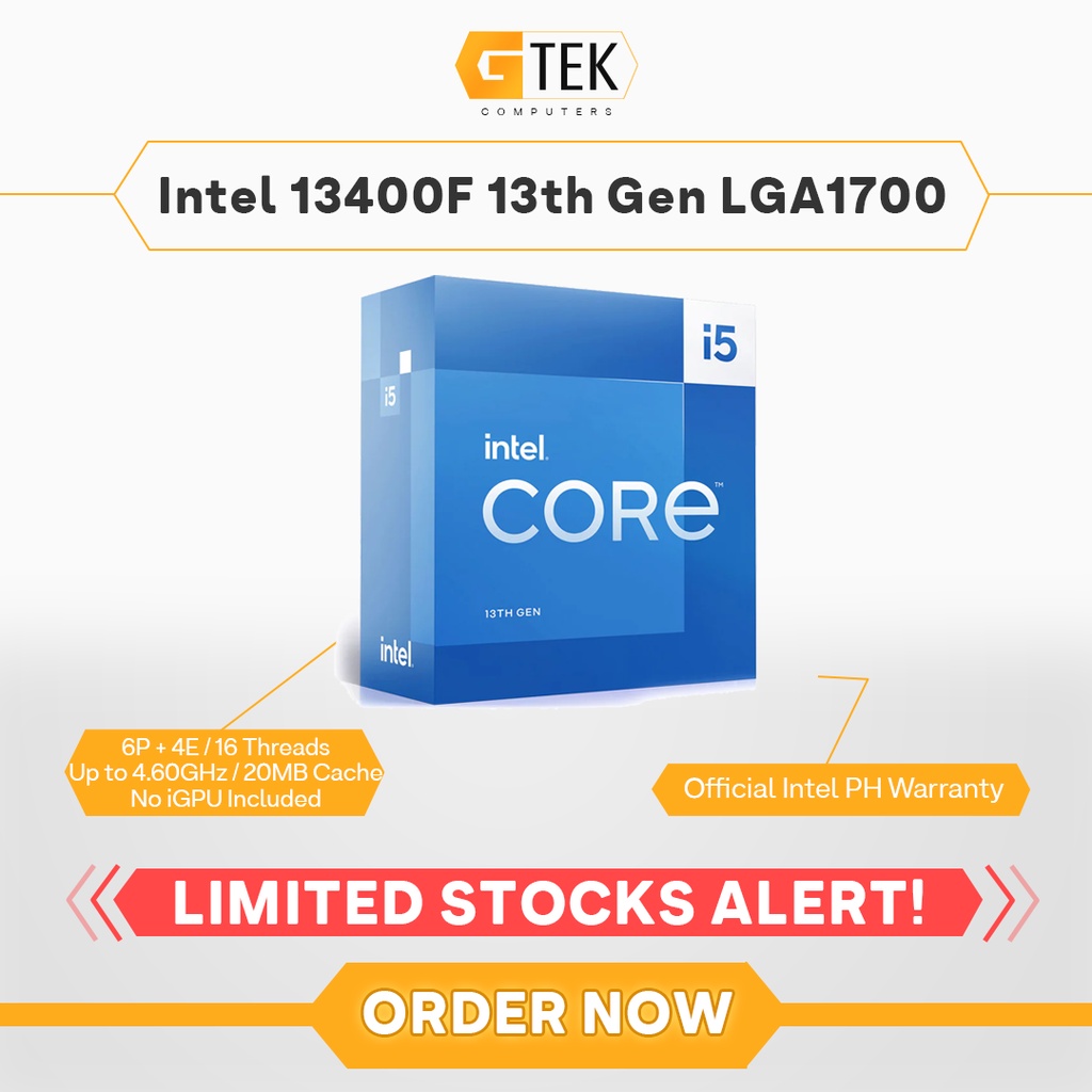 Intel Core i5 13400F Raptor Lake 13th Gen LGA1700 Intel PH Retail Unit ...