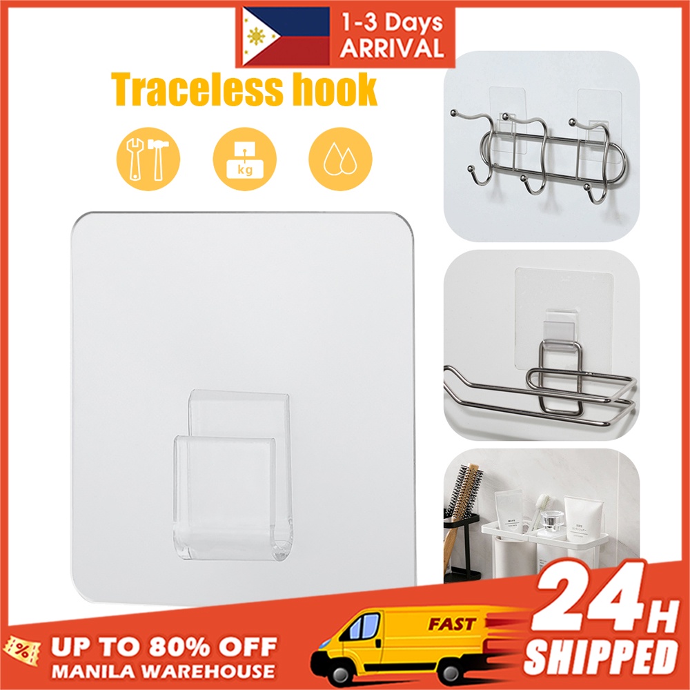 Home Plastic Hooks Waterproof Hook for Kitchen Bathroom Shelf Sticking ...