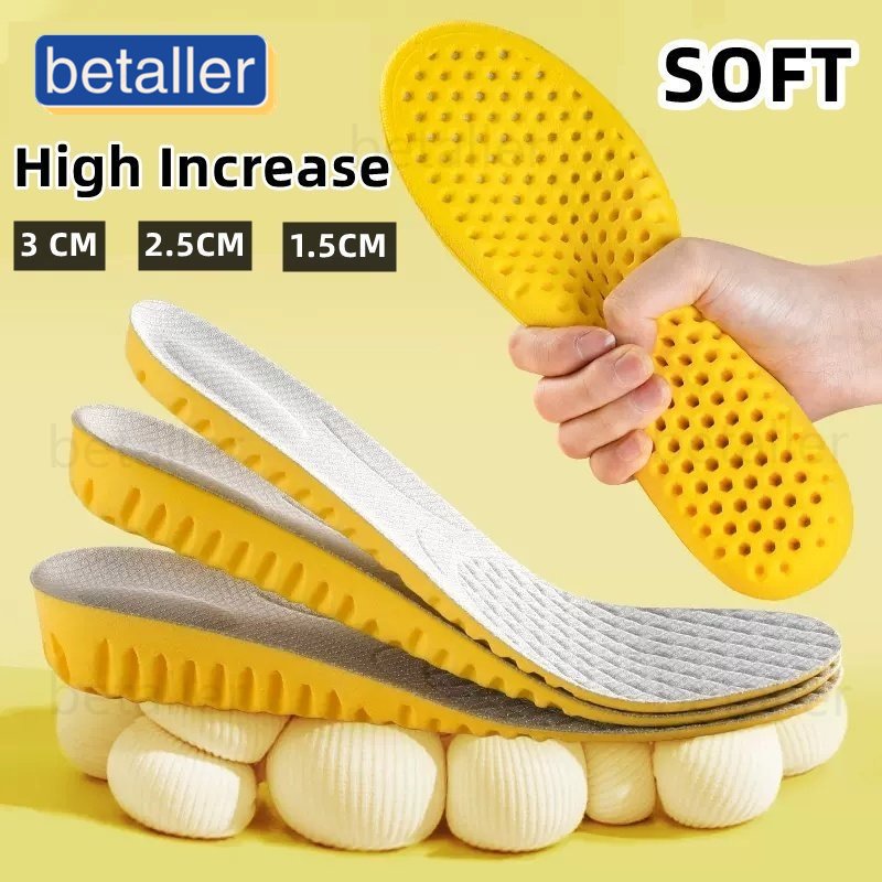 Height Increase insoles Heel Cup Insert Shoe Cushion Pads Tall High men ...