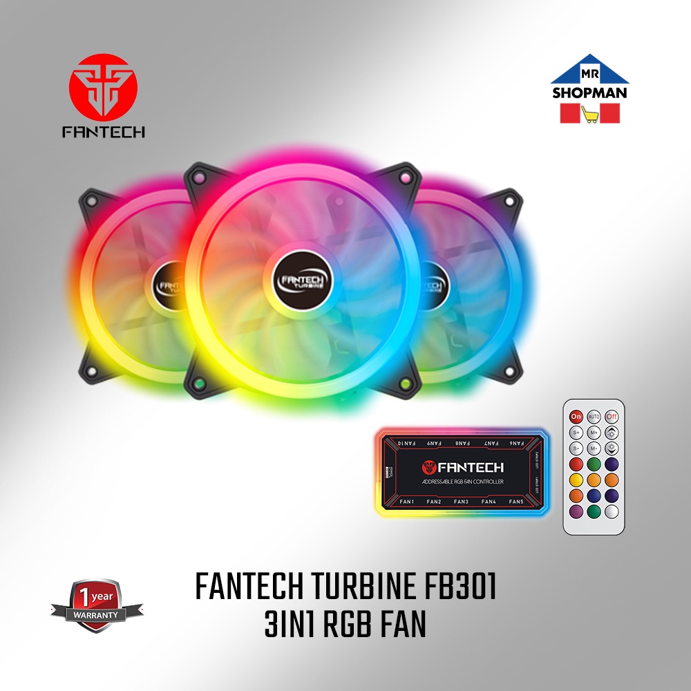 Fantech FB301 Turbine RGB 3 in 1 Fans | Shopee Philippines