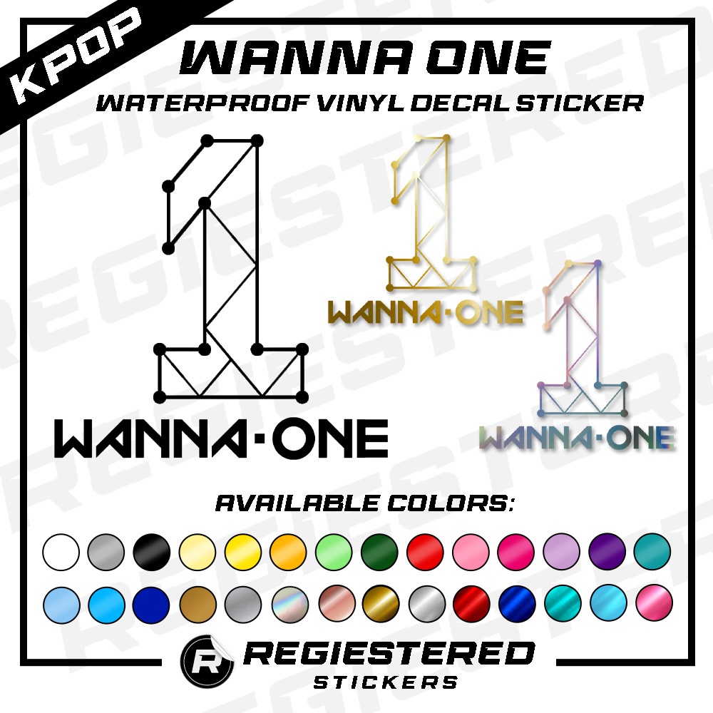 KPOP WANNA ONE Logo Vinyl Decal Sticker Waterproof | Shopee Philippines