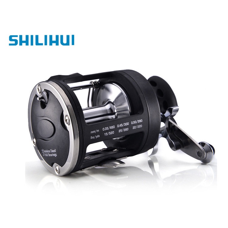 Proberos Shilihui Drum Trolling Fishing Reel 2 Plus 1bb Metal Spool ...