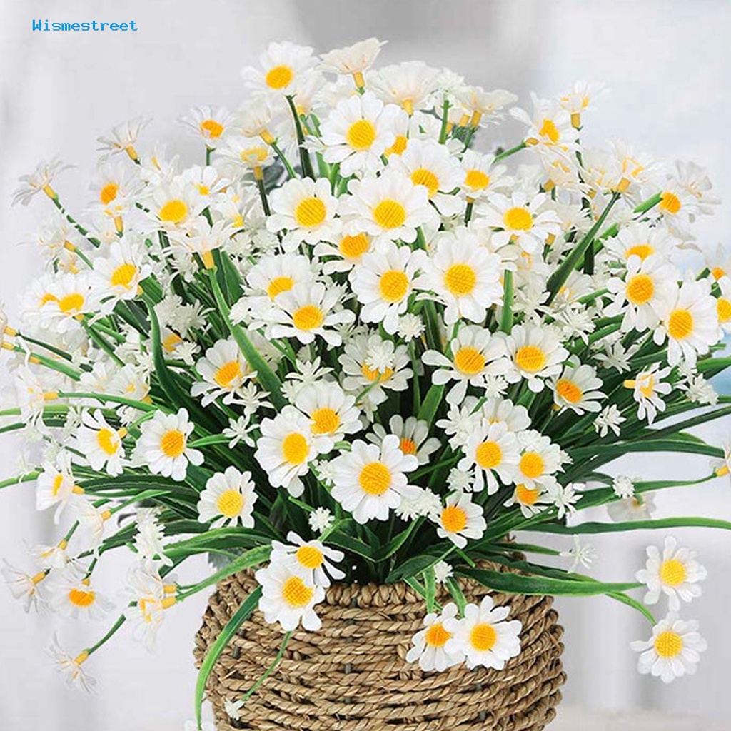 COD Artificial Flower UV-resistant Easy Care Long Stem Greenery Shrub ...