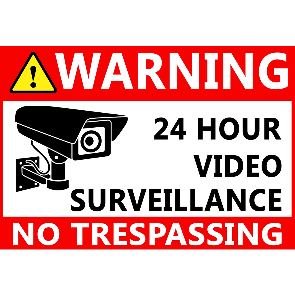 CCTV Warning Signs PVC Type Plastic or Plastic Laminated 250gsm ...