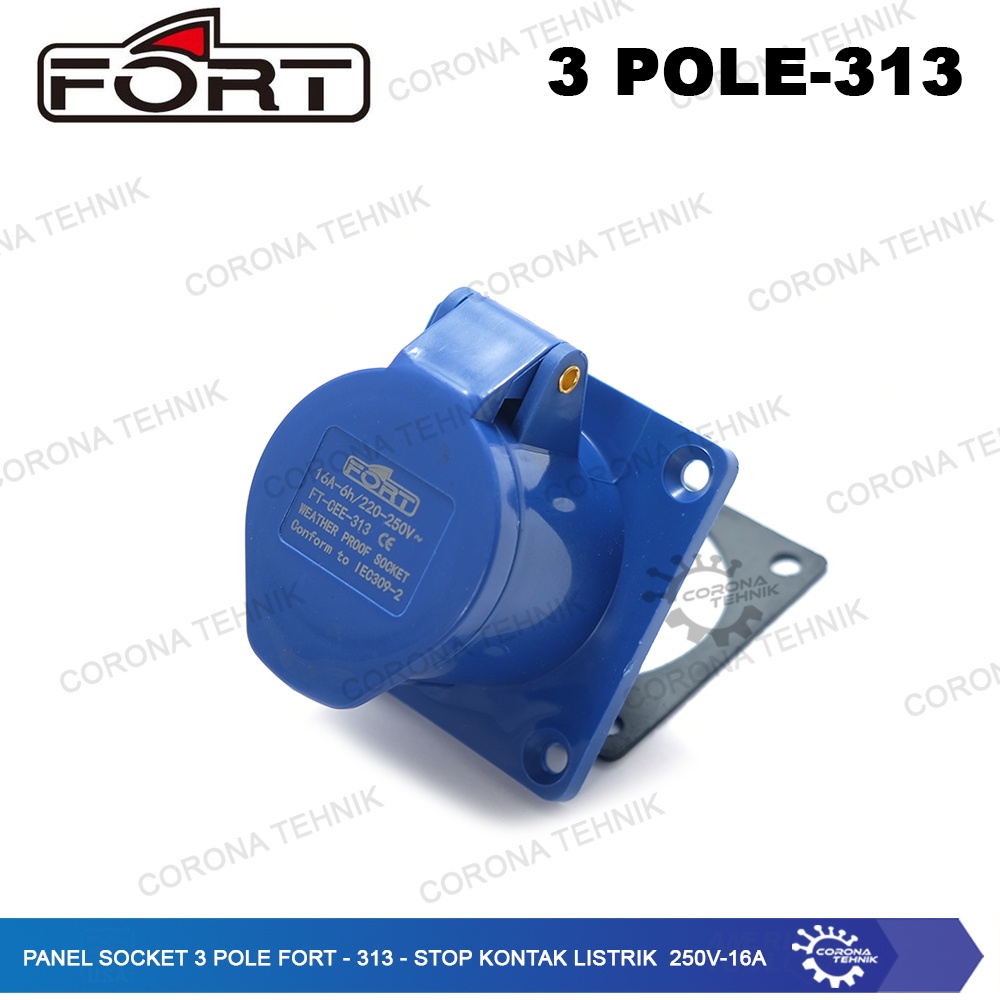 FORT - 313 - 250V Electrical Socket - 16A 3 Pole Socket Panel | Shopee ...