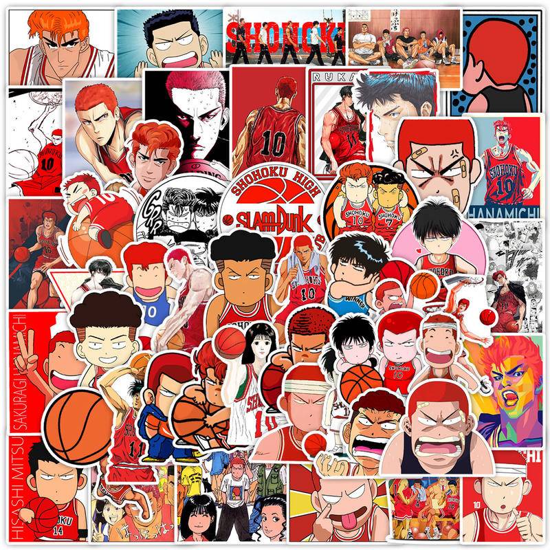 Slam Dunk stickers; Sakuragi Hanamichi; Rukawa Kaede (50 sheets not ...