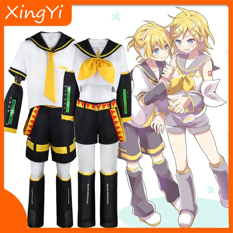 Kagamine Rin Kagamine Len Vocaloid Cosplay Costume Hatsune Miku JK ...