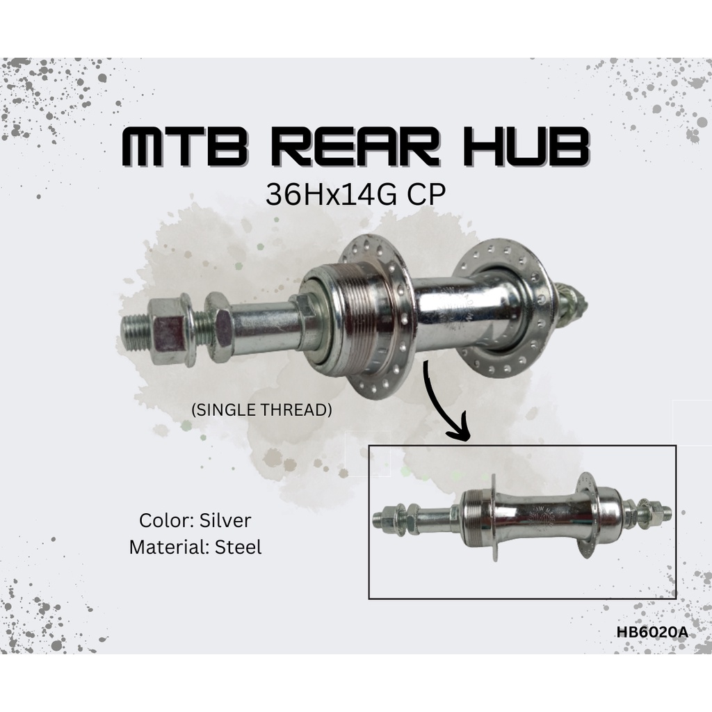 MTB Rear Hub Steel Mountain Bike Rear Hub 36Holes 14G CP Single Thread ...