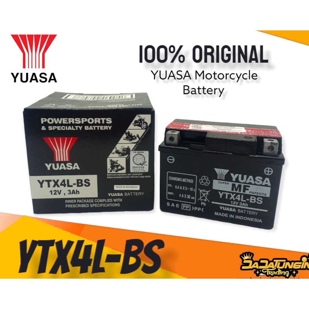 YUASA Motorcycle Battery 4L and 5L | Shopee Philippines