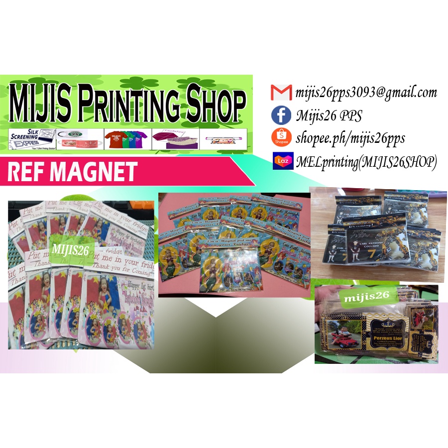 10pcs REF Magnet(full magnet back) | Shopee Philippines