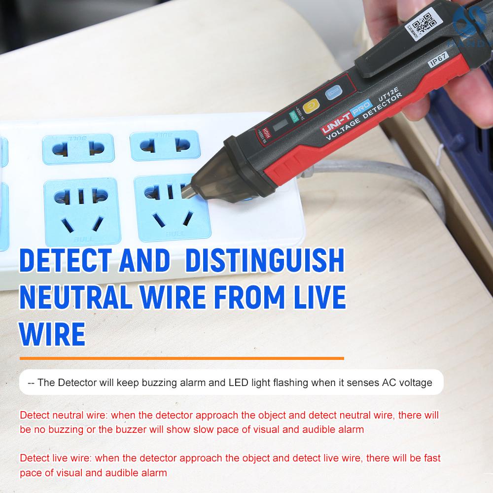 LBT UNI-T UT12E AC Voltage Detector Meter 24V-1000V Non-Contact ...