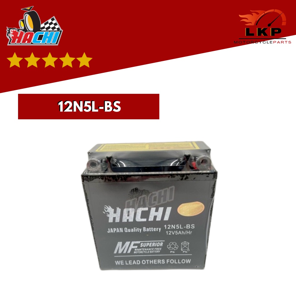 HACHI MOTORCYCLE BATTERY YB2.5L-BS / YB3L-BS / YTX4L-BS / 12N5L-BS ...