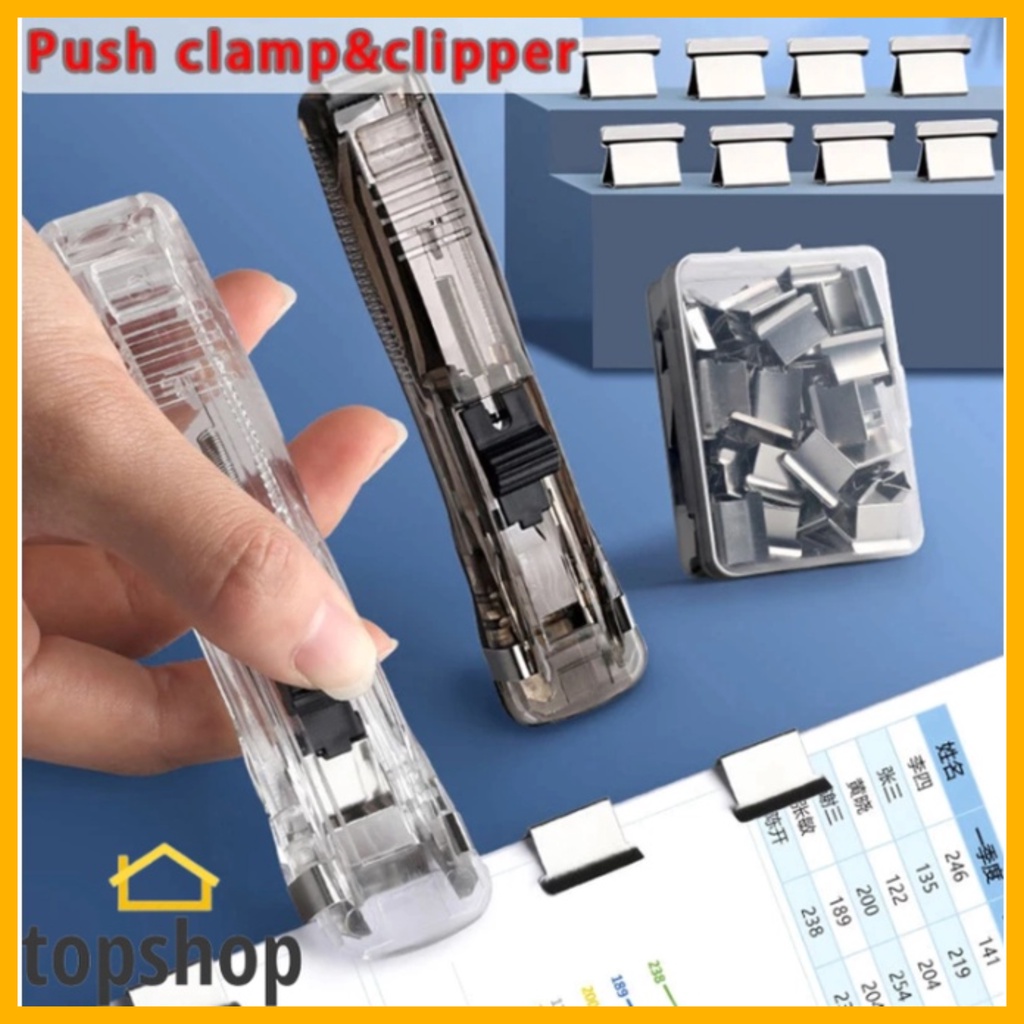 TOPSHOP Metal Clip Push Staple Remover Paper Clipper Office Binding ...