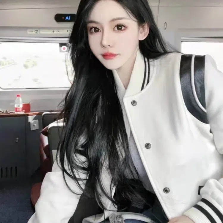 varsity jacket for men bomber jacket，22SS Classic American Black White Patchwork Bomber Jacket ...