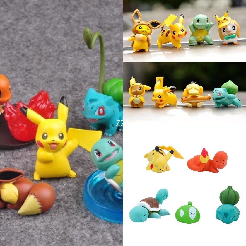 Pokemon Pikachu Bulbasaur Squirtle Charmander Psyduck Set Action Figure ...
