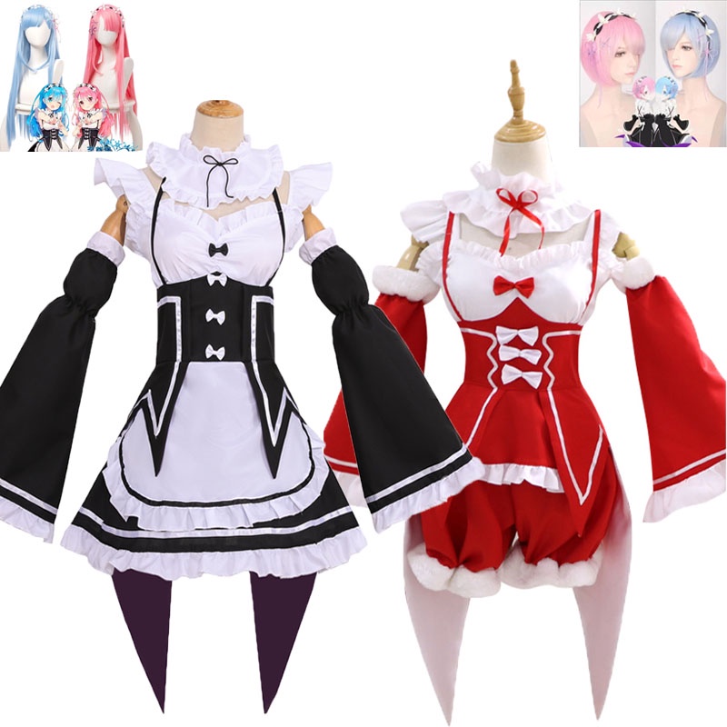 Rem Ram Maid Cosplay Costumes Re:Zero kara Hajimeru Isekai Seikatsu ...