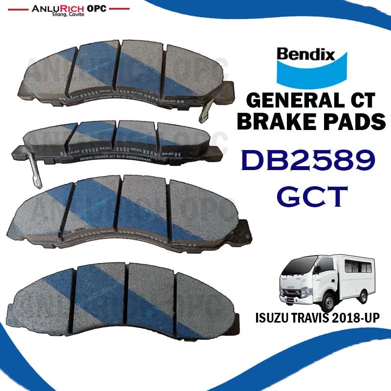 BENDIX BRAKE PADS for ISUZU TRAVIS 2018-UP PART NO. DB2589 GCT | Shopee ...