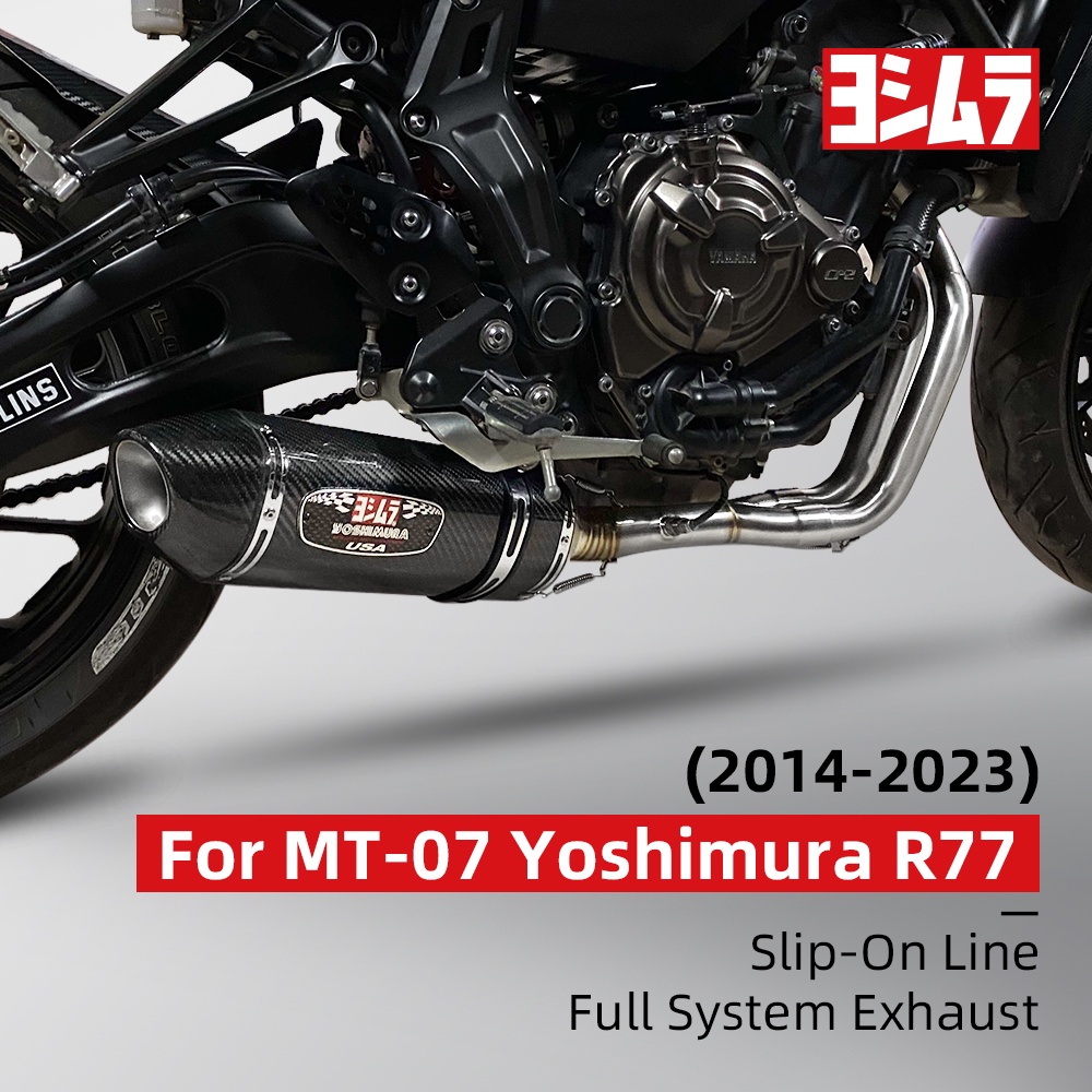 For yamaha mt07 XSR700 2014-2023 yoshimura R77 full system exhaust 51mm/2 inches | Shopee ...