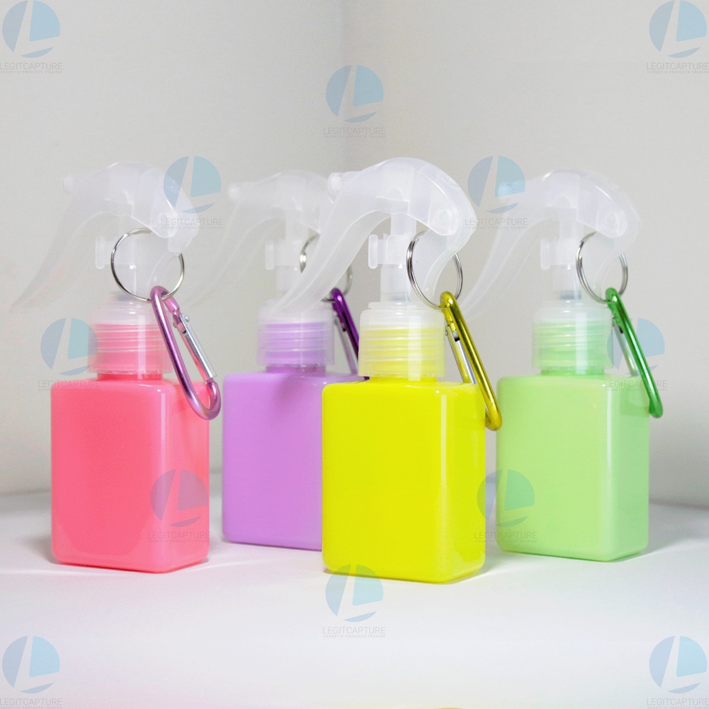 Keychain Alcohol Trigger Spray Bottle - 60mL - Cute Square Bottle ...