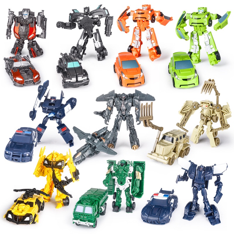 Children's Transformer Toy Pocket Mini Deformation Robot Car Model ...