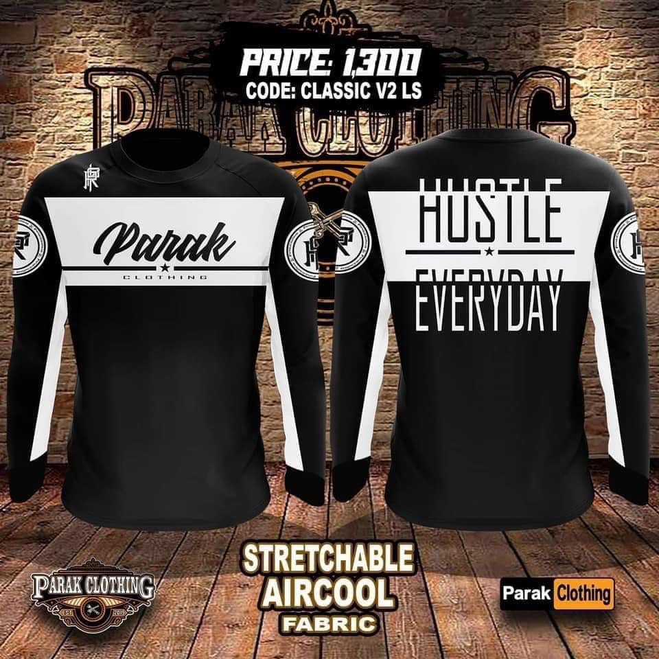 Motor Cycle Jersey Long Sleeve for Men PARAK CLOTHING HUSTLE FULL SUBLIMATION STRETCHABLE ...