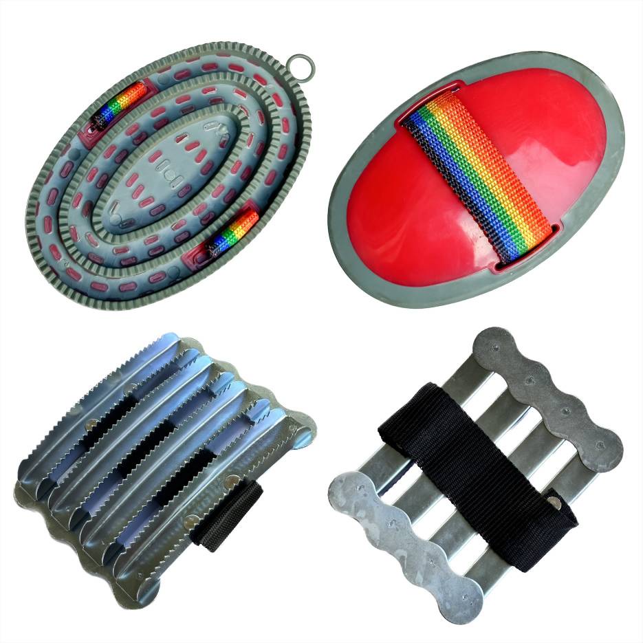 Horse Curry Comb Brush - Horse comb rubber - Horse comb steel - Anti ...