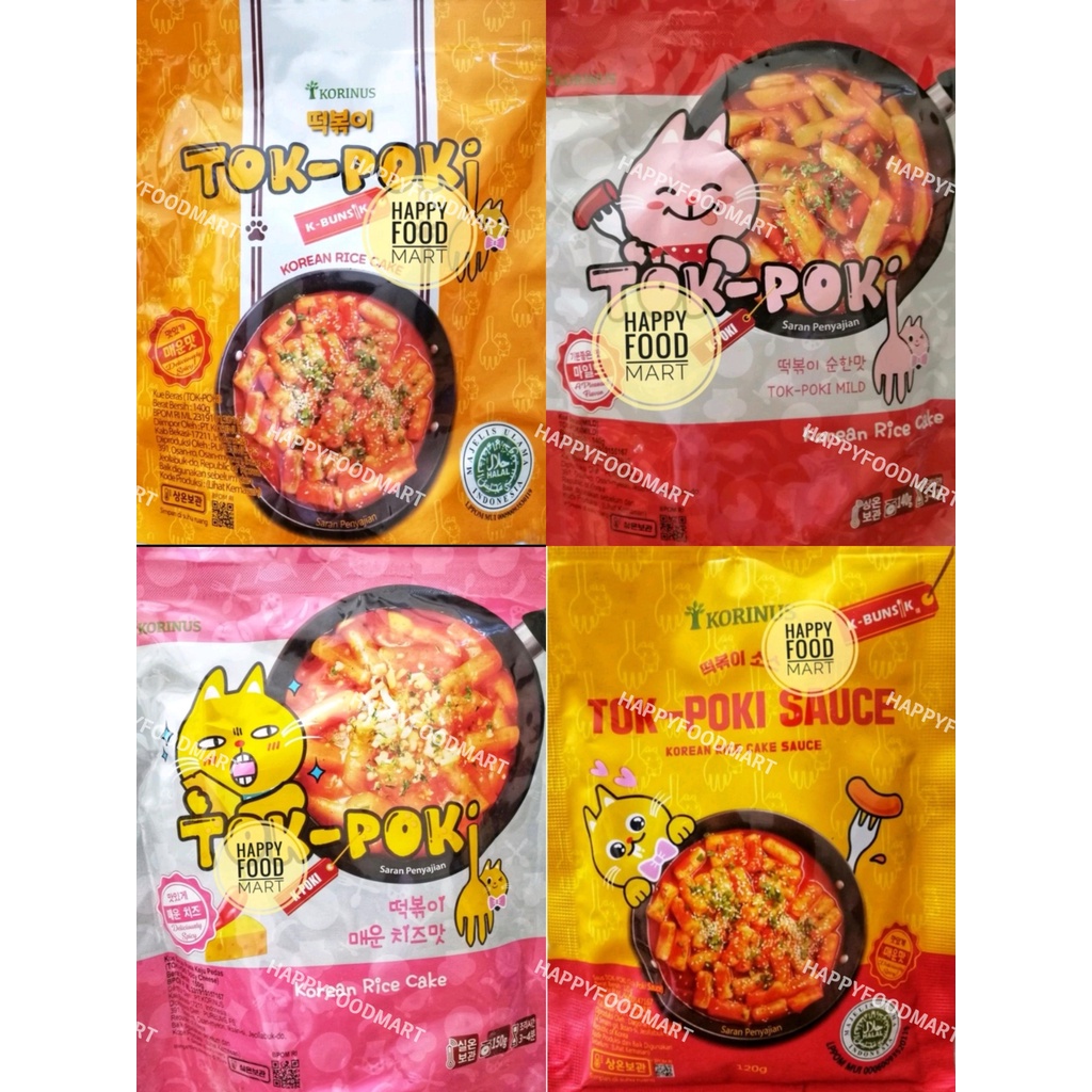 Korinus TOKPOKI/K-BUNSIK TTEOKBOKKI/ TOPPOKI SPICY CHEESE/TOK-POKI ...