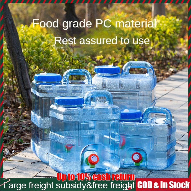 Portable Food-Grade Water Container 5L/10L/20L with Faucet for Camping ...