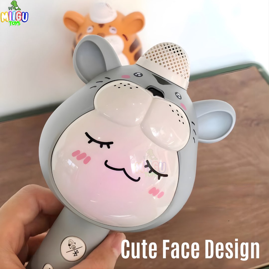 Miigu Toys Cute Face Design Children Microphone with Bluetooth Speaker ...
