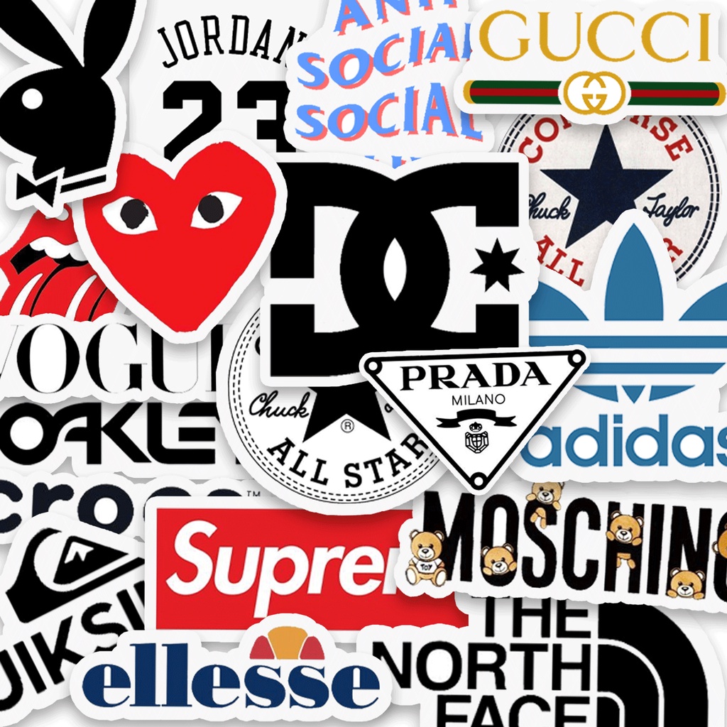 BRANDS - Waterproof Stickers Small Random Designs | Laptop, Luggage ...