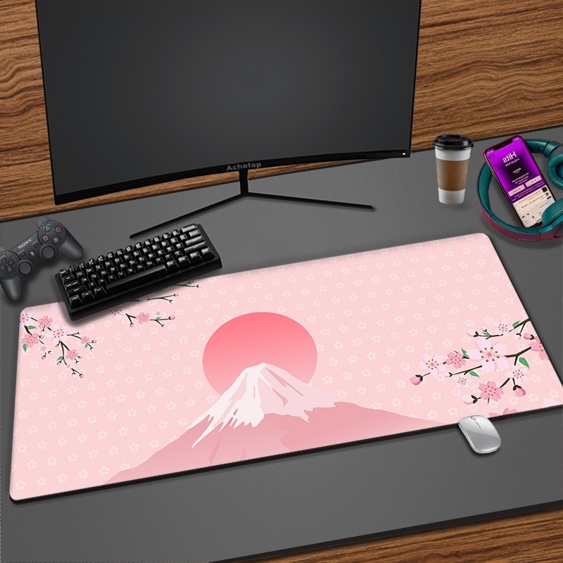 Japanese Pink Sakura Cute Mouse Pad Gaming Cherry Blossom Mousepad ...
