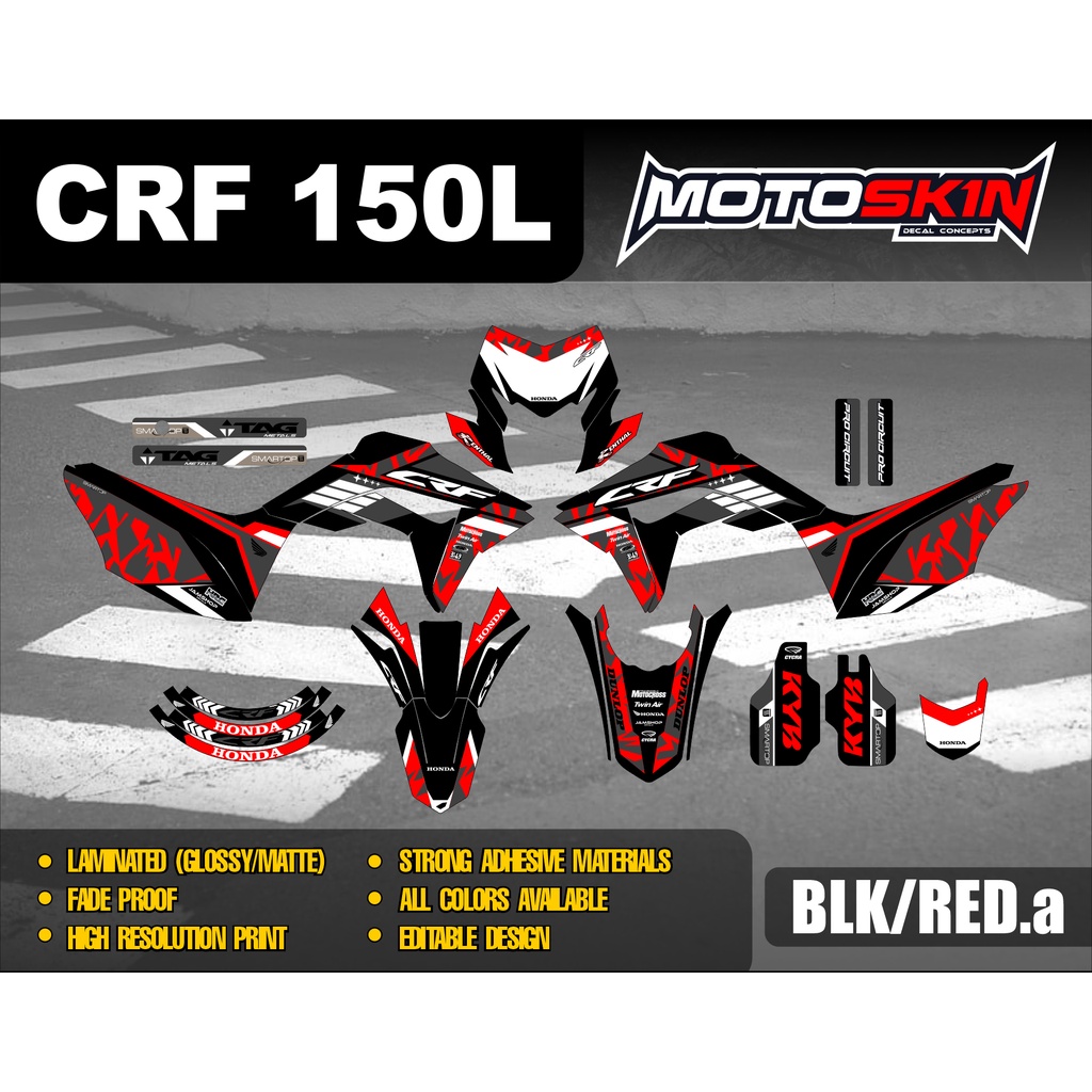 Honda CRF 150L Full Set Decals w/ FREE RIM STICKER Limited Edition ...
