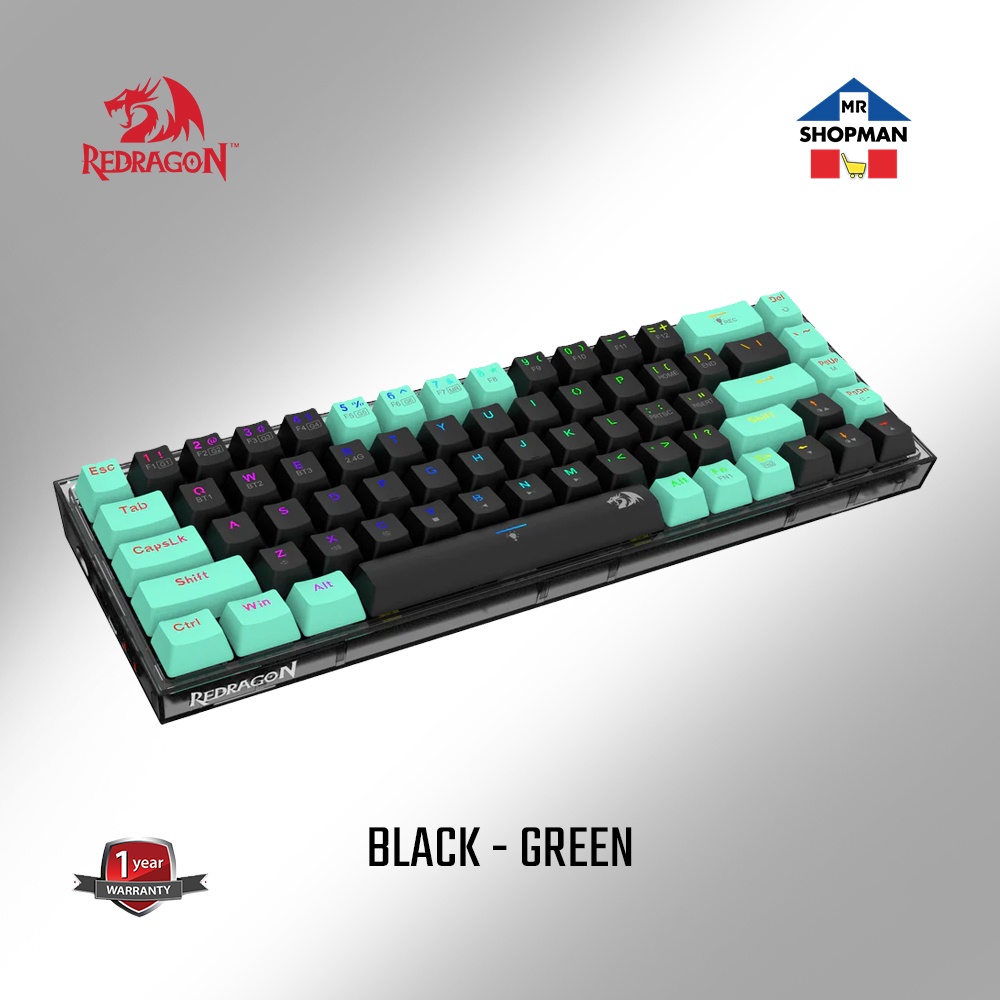 Redragon Castor Pro K631 RGB Wireless Black Green White Brown Switch ...