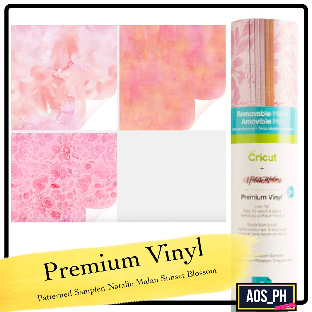 Cricut Premium Vinyl Patterned Sampler, Natalie Malan Sunset Blossom ...
