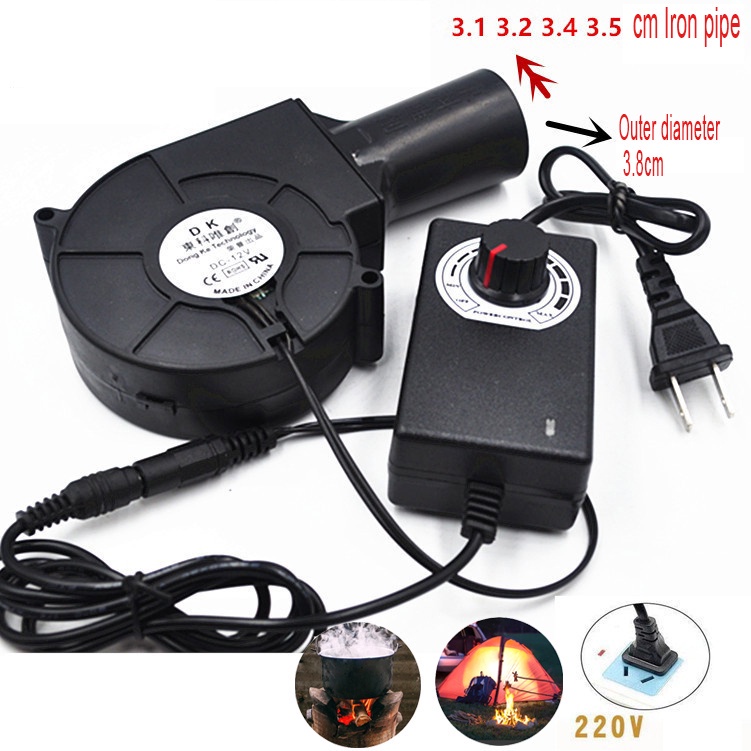 Portable blower 12V BBQ Wood Stove Outdoor Mobile Portable Machine ...