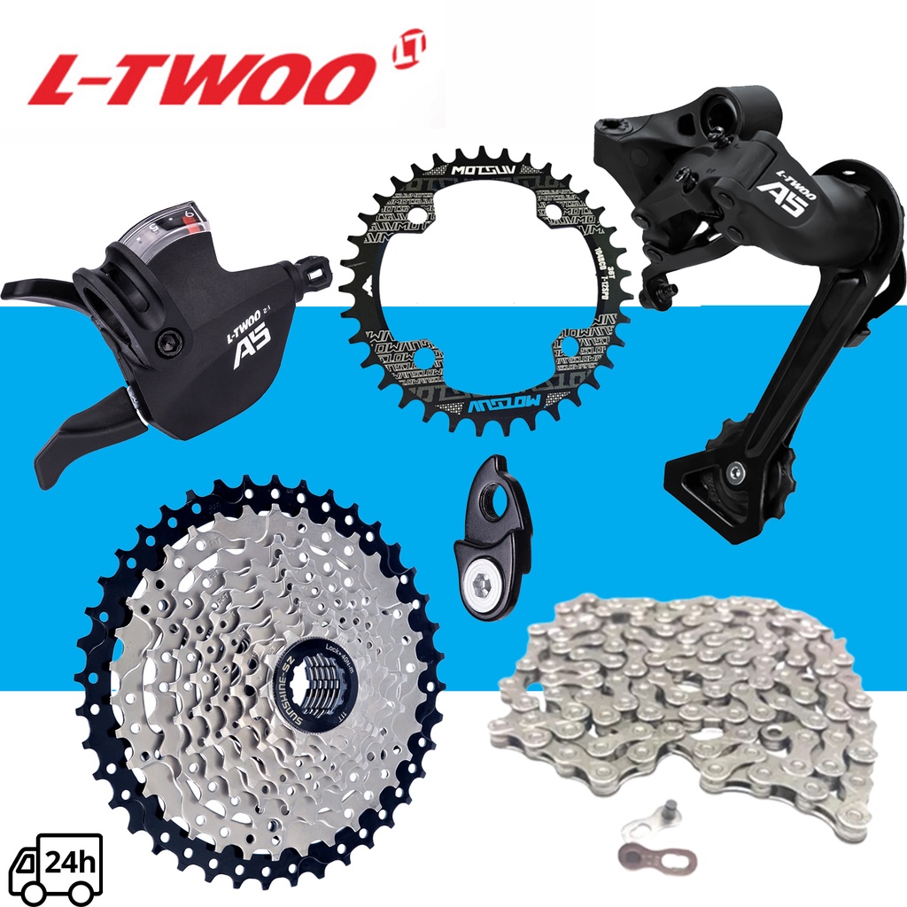 LTWOO A5 1X9 Speed Groupset Shifter RD Sunshine Cassette VXM Chain MOTSUV Chainring MTB Bike ...