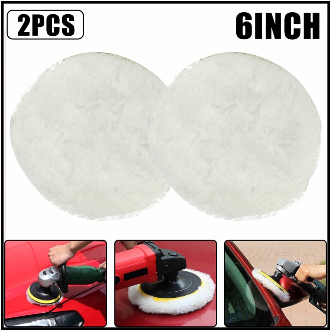 CI 2pcs 6 Inch Polishing Pad Fake Wool 180 Self-adhesive Wool Ball ...