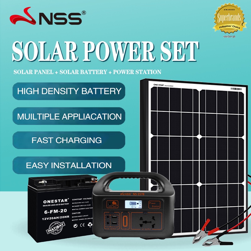 NSS 3 in 1 Solar Generator Outdoor Solar charging 150W Power Station ...