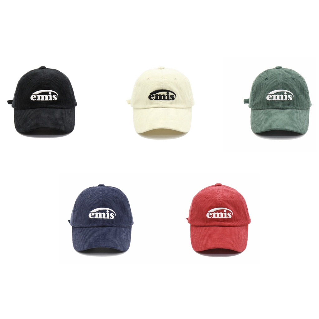 emis - NEW LOGO CORDUROY EMIS CAP (5 colors) / black cream green navy ...
