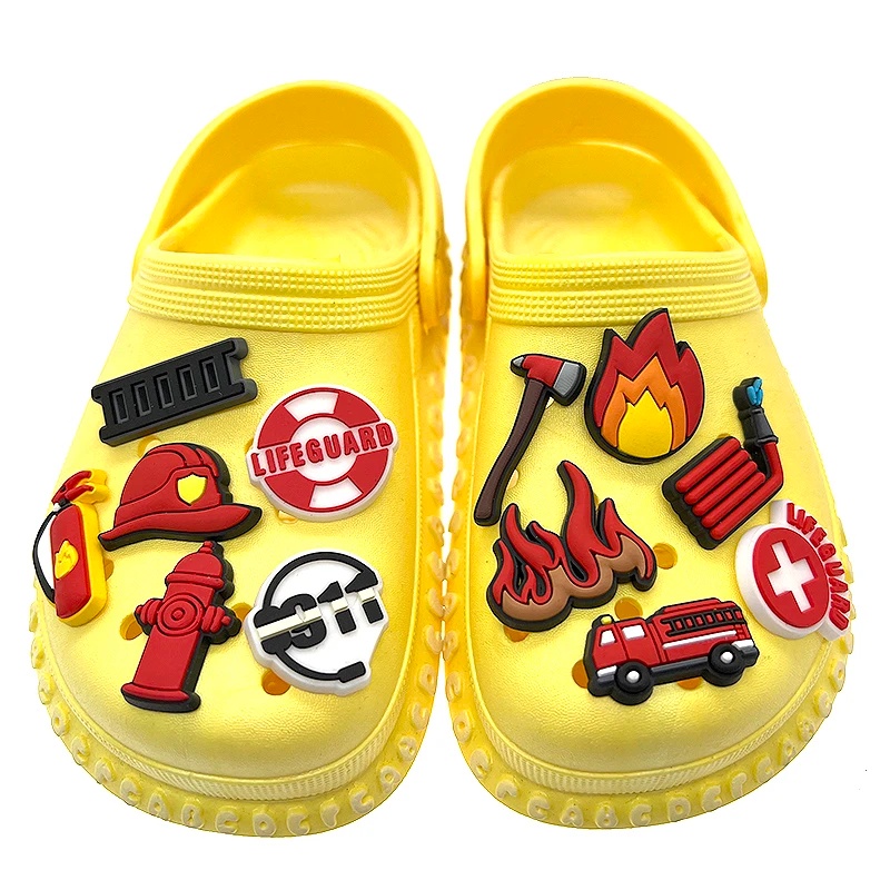 Cartoon Firemen Hammer jbitz croccs Fire Extinguisher Jibbits Charm ...